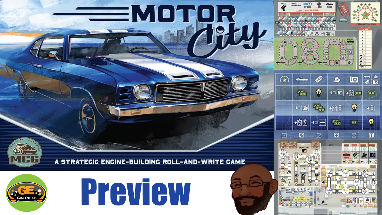Motor City Preview - Roll, Write and Build an Engine - GameEnthus